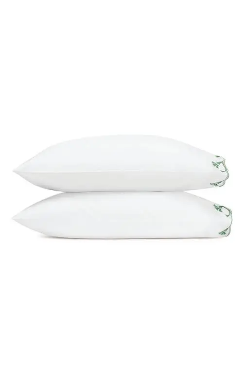 MATOUK Marcella Set Of 2 600 Thread Count Egyptian Cotton Pillowcases - Clover