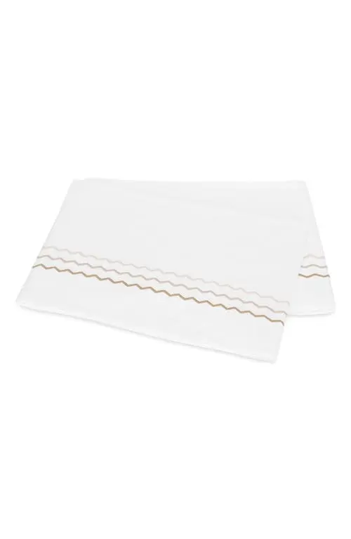MATOUK Axel Embroidered Flat Sheet - Dune