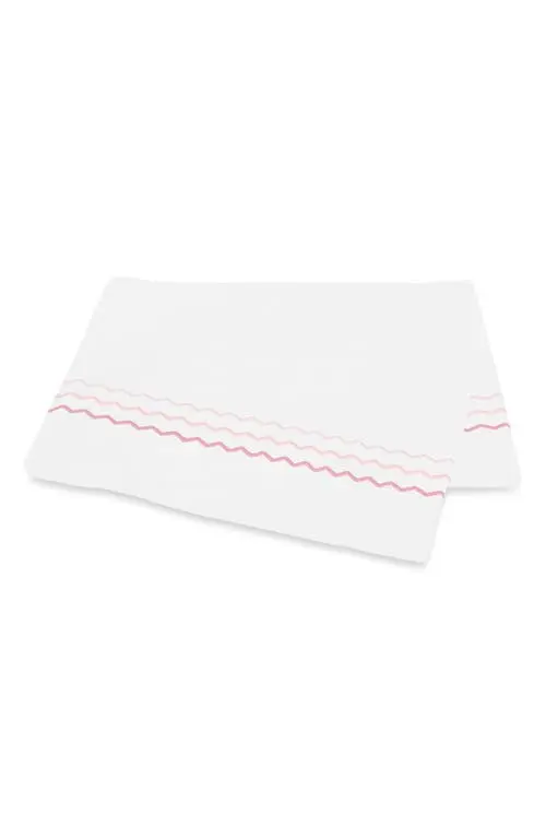 MATOUK Axel Embroidered Flat Sheet - Pink