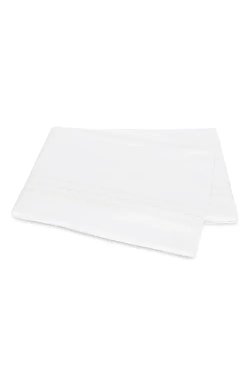 MATOUK Axel Embroidered Flat Sheet - White