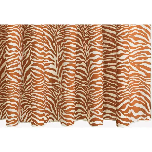 MATOUK Regine Zebra Stripe Shower Curtain - Persimmon