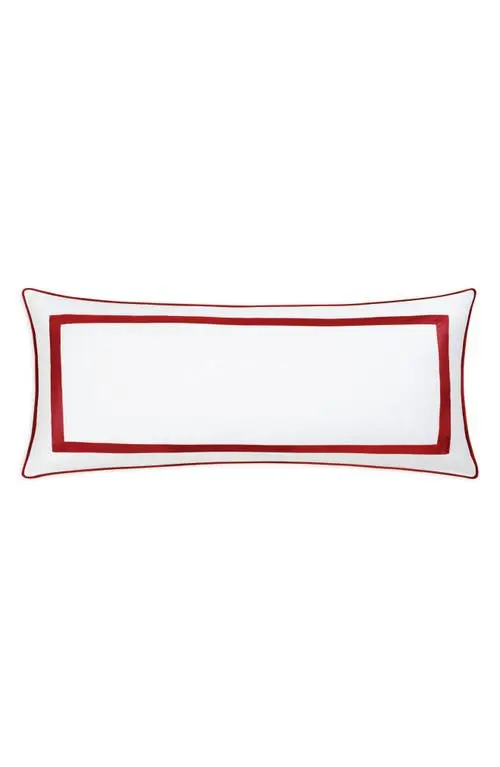 MATOUK Louise Piqué Lumbar Pillow Cover - Scarlet