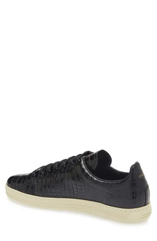 TOM FORD Croc-embossed Low-top Sneakers