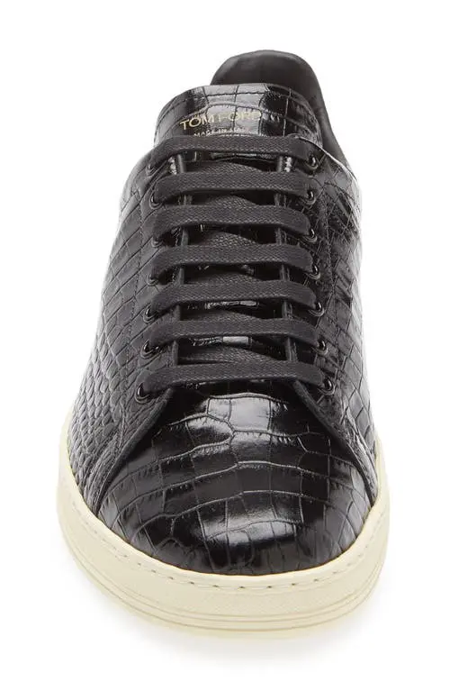 TOM FORD Croc-embossed Low-top Sneakers