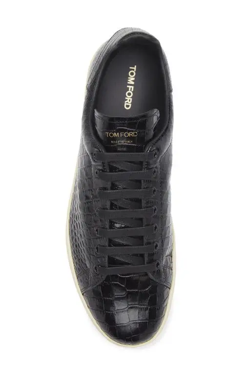 TOM FORD Croc-embossed Low-top Sneakers