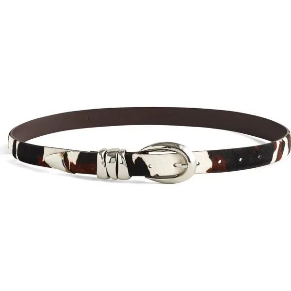 Madewell Triple Metal Keeper Belt - Dark Carob Multi