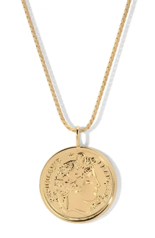 MIRANDA FRYE Paris Coin Pendant Necklace - Gold