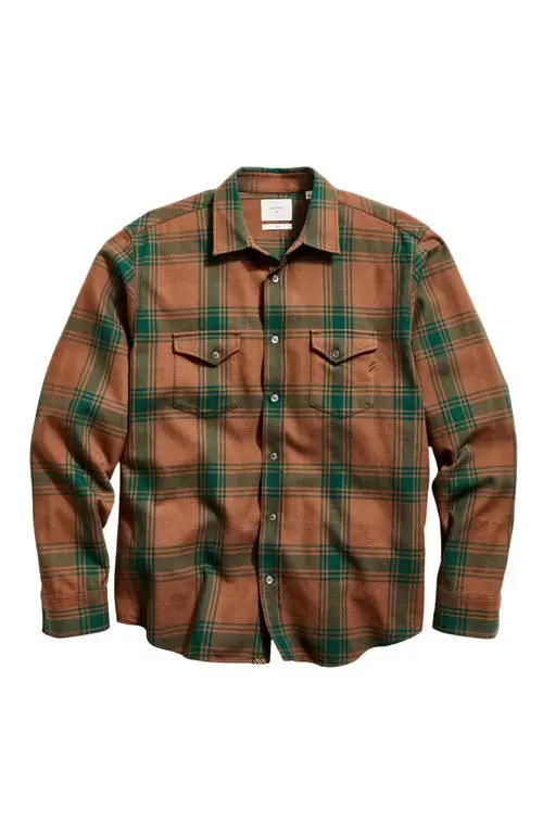 Billy Reid Scale Plaid Flannel Button-up Western Shirt