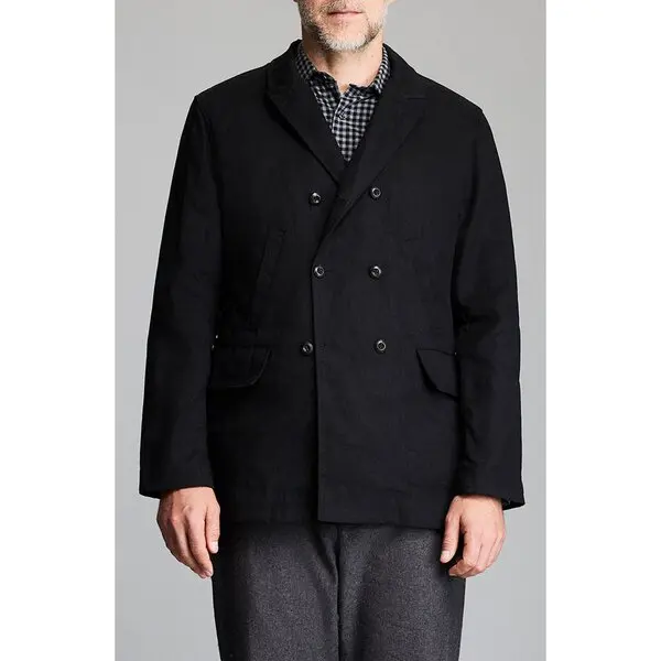 Billy Reid Bond Waxed Canvas Pea Coat