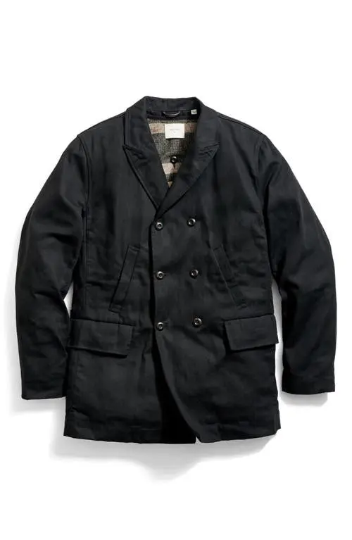 Billy Reid Bond Waxed Canvas Pea Coat