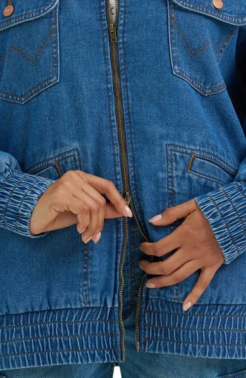 Wrangler Oversized Denim Bomber Jacket