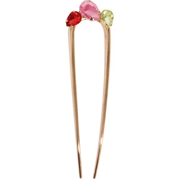 KITSCH Rhinestone French Hair Pin - Gold