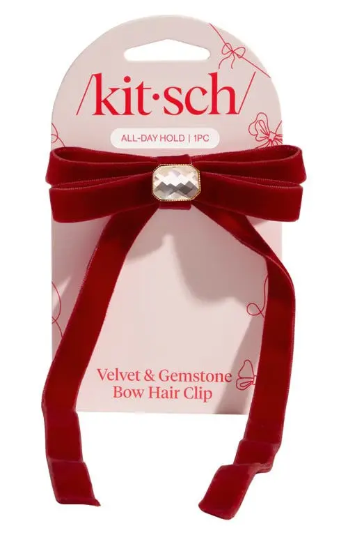 KITSCH Velvet Bow Hair Clip