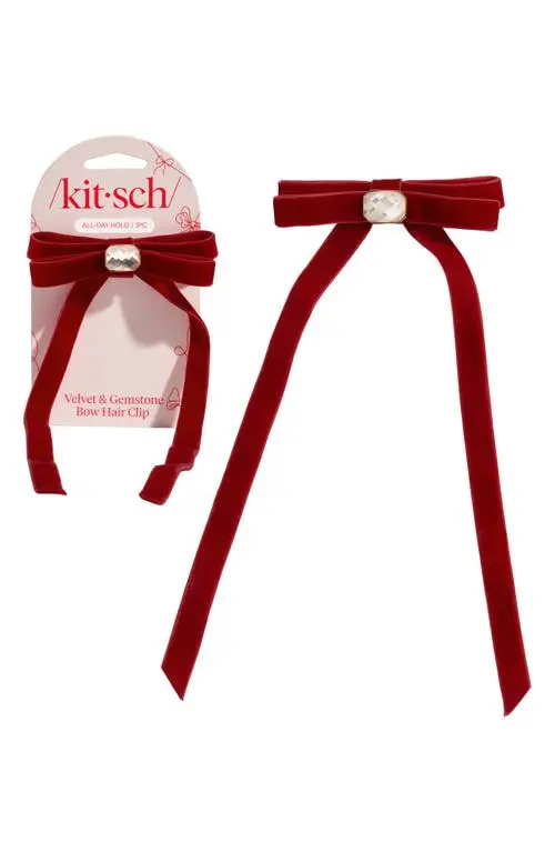 KITSCH Velvet Bow Hair Clip