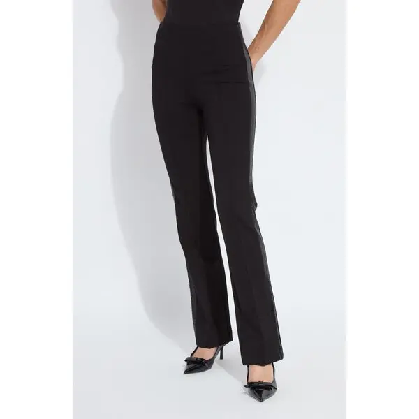 Lyssé Sequin Side Stripe Ponte Tuxedo Pants