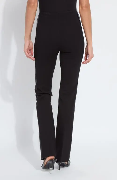 Lyssé Sequin Side Stripe Ponte Tuxedo Pants