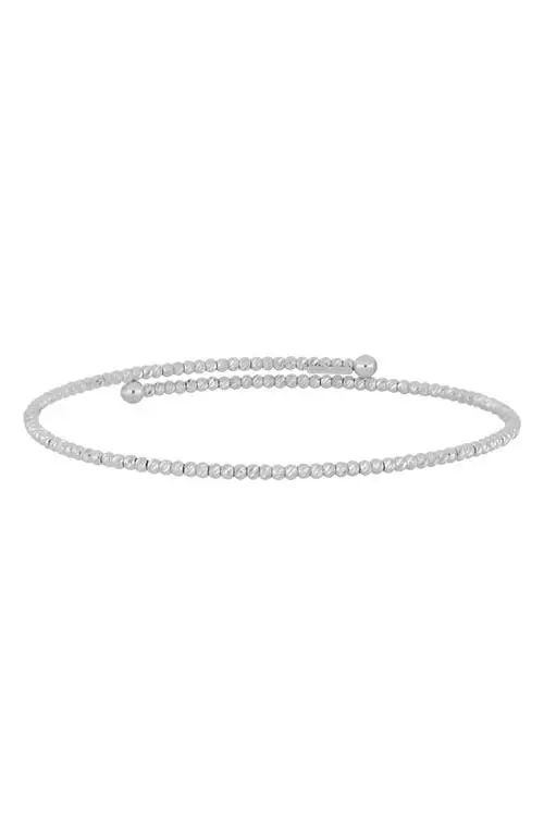 Bony Levy 14k Gold Beaded Bypass Bangle - 14k White Gold