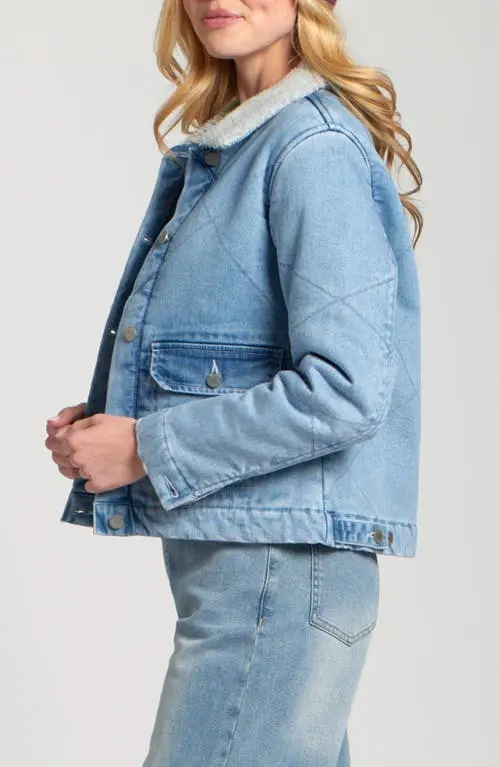 APNY Quilted Denim & High Pile Fleece Jacket
