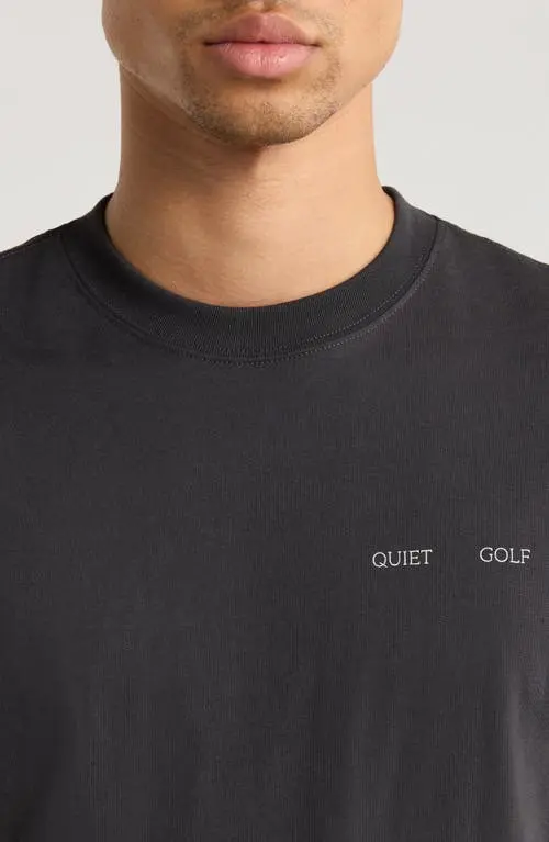 QUIET GOLF Grass Types Cotton T-shirt