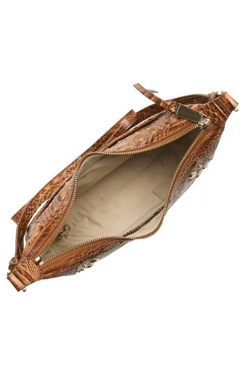Brahmin Corinne Croc Embossed Leather Crossbody - Cinnamon