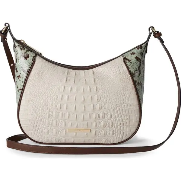 Brahmin Corinne Croc Embossed Leather Crossbody - Multi Genoa