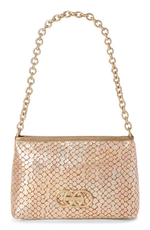 Brahmin Snake Embossed Leather Shoulder Bag