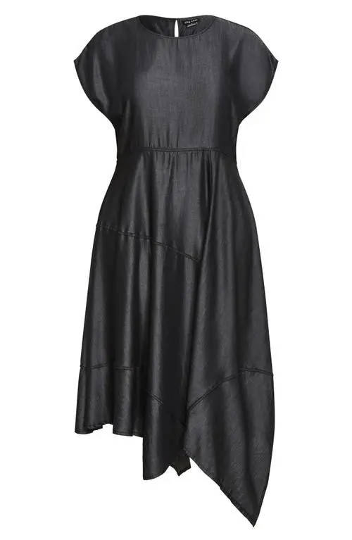 City Chic Hallie Asymmetric Maxi Dress - Black
