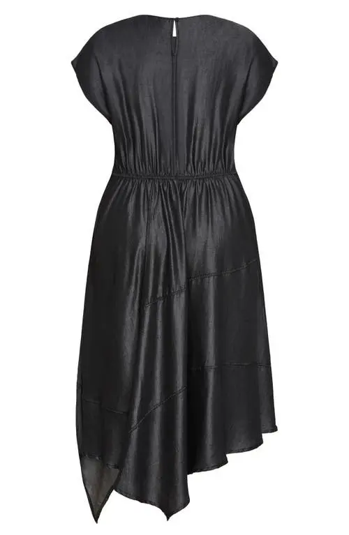 City Chic Hallie Asymmetric Maxi Dress - Black