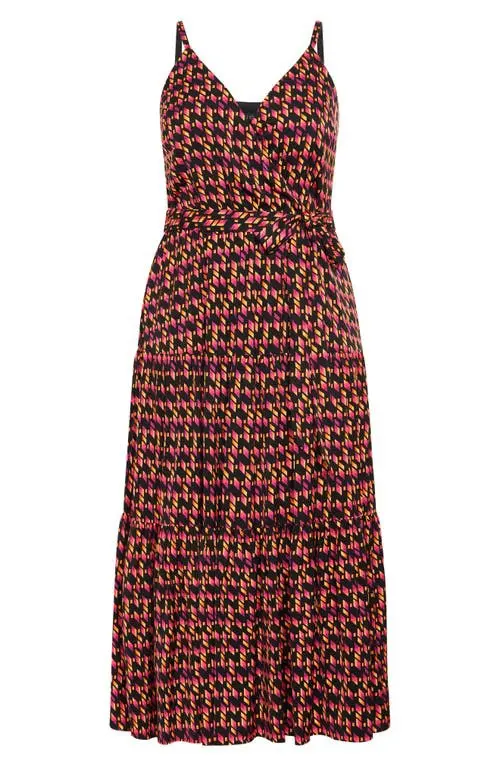 City Chic Nova Tiered Midi Dress