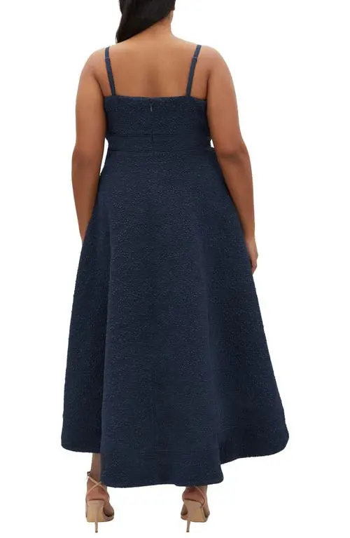 City Chic Tess Jacquard High-low Maxi Cocktail Dress