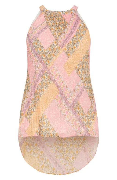 City Chic Pleated High-low Top