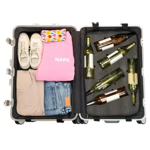 VINGARDEVALISE Vinaluminum 12-bottle Wine & Spirits Suitcase
