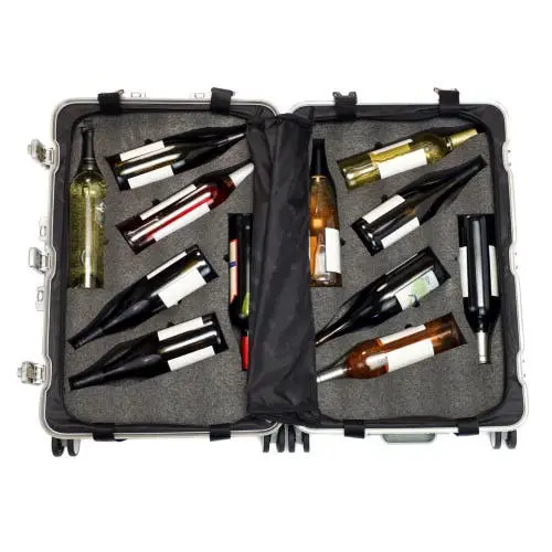 VINGARDEVALISE Vinaluminum 12-bottle Wine & Spirits Suitcase