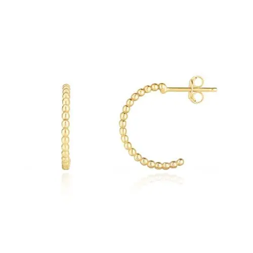 THE LOVERY FINE JEWELRY 14k Beaded Hoop Earrings - Yellow Gold