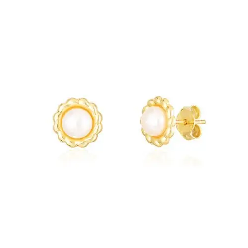 THE LOVERY FINE JEWELRY Flower Stud Earrings - Pearl