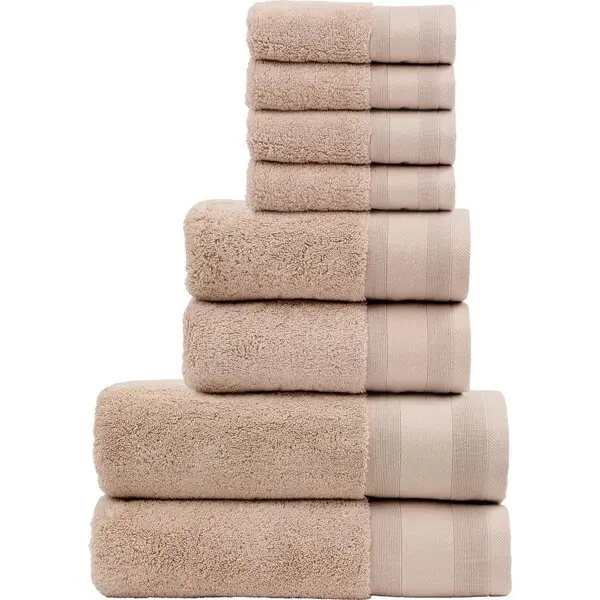 CHRISTY Signature Luxury 100% Turkish Cotton 8 Piece Towel Set - Shell Pink