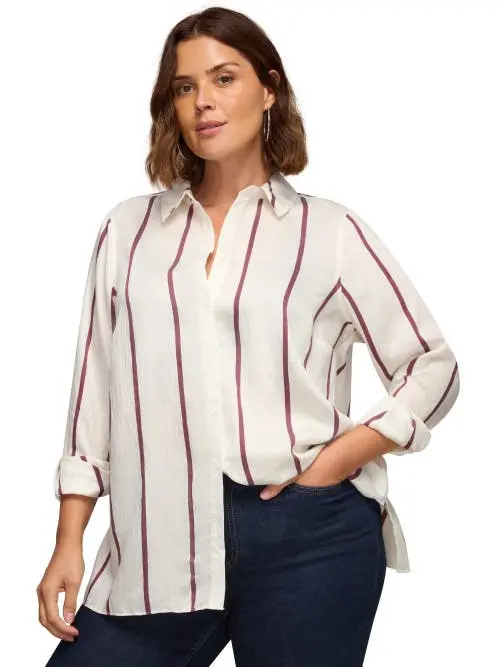 LIVE UNLIMITED Regular Fit Striped Shirt