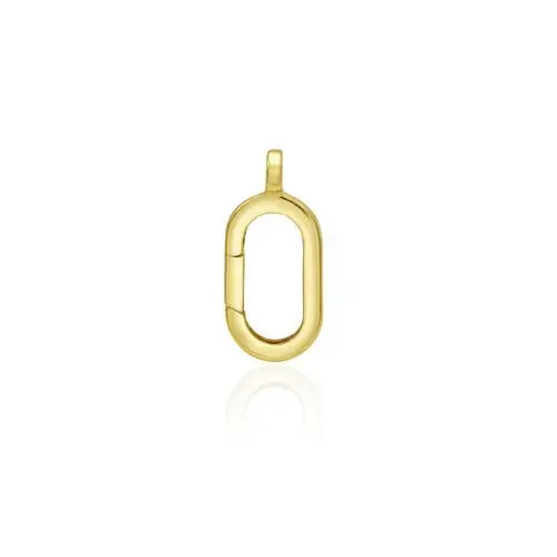 THE LOVERY FINE JEWELRY Oval Charm Holder - Yellow Gold