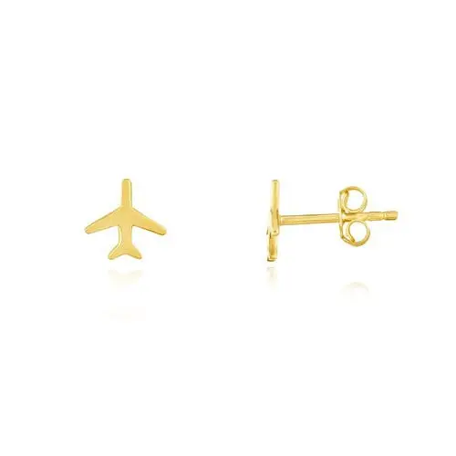 THE LOVERY FINE JEWELRY Gold Airplane Stud Earrings - Yellow Gold