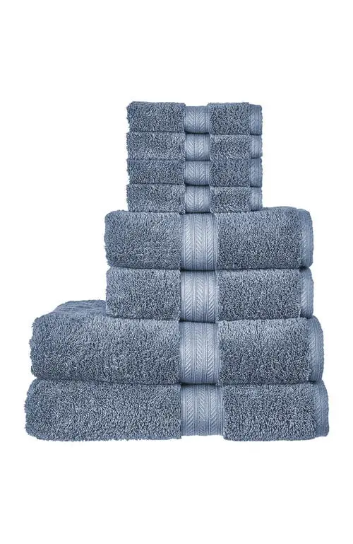 CHRISTY Renaissance Classic 100% Egyptian Cotton 8 Piece Towel Set - Denim