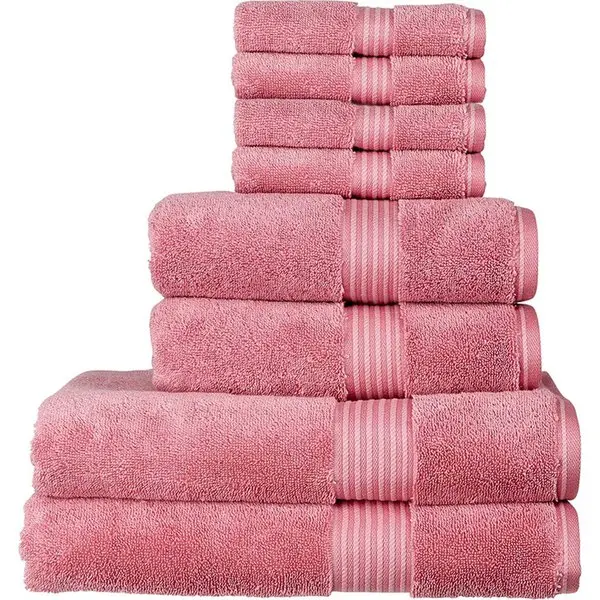 CHRISTY Supreme Hygro Luxury 100% Supima Cotton 8 Piece Towel Set - Blush