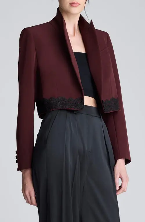KENNETH COLE Lace Detail Crop Blazer
