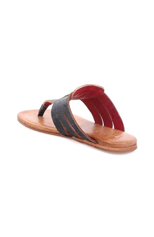 Bed Stu Yoli Leather Thong Sandals - Black Lux