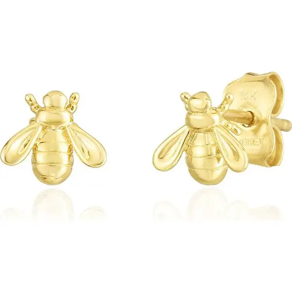 THE LOVERY FINE JEWELRY Gold Bumble Bee Stud Earrings - Yellow Gold