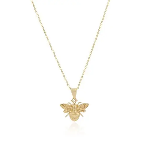 THE LOVERY FINE JEWELRY Gold Bee Pendant Necklace - Yellow Gold