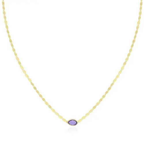 THE LOVERY FINE JEWELRY Disco Necklace - Amethyst