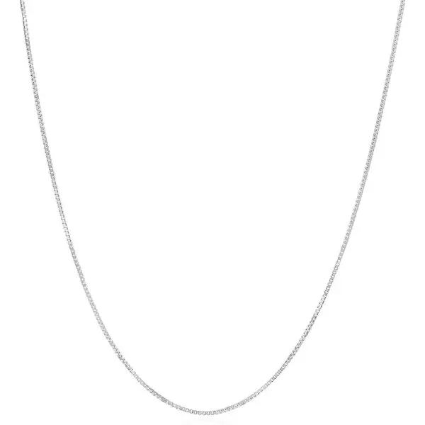 THE LOVERY FINE JEWELRY 14k Gold Box Chain Necklace - White Gold