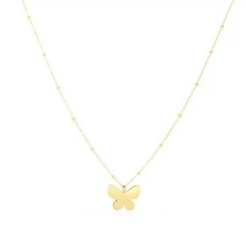THE LOVERY FINE JEWELRY Gold Butterfly Bead Necklace - Yellow Gold