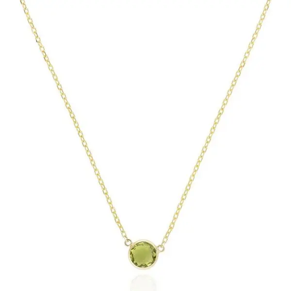 THE LOVERY FINE JEWELRY Bezel Necklace - Peridot