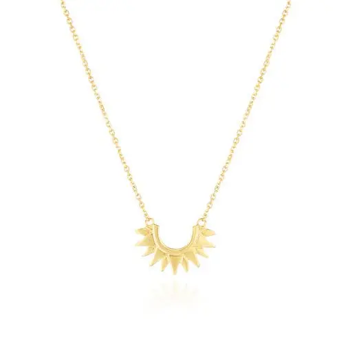 THE LOVERY FINE JEWELRY Sunburst Pendant Necklace - Yellow Gold